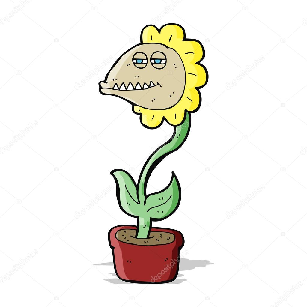 Cartoon monster flower Stock Vector by ©lineartestpilot 49410479