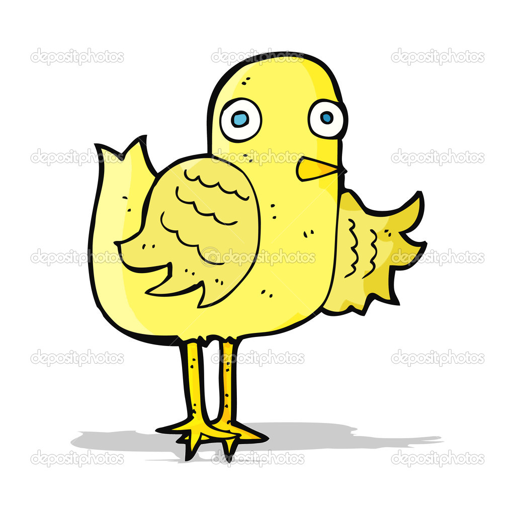 Cartoon bird waving wing Stock Vector Image by ©lineartestpilot #49411033
