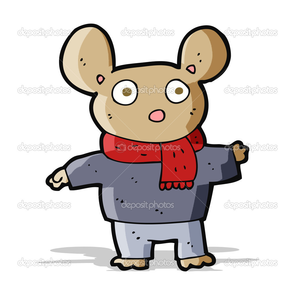 Ratón de dibujos animados en la ropa Vector de stock por ...