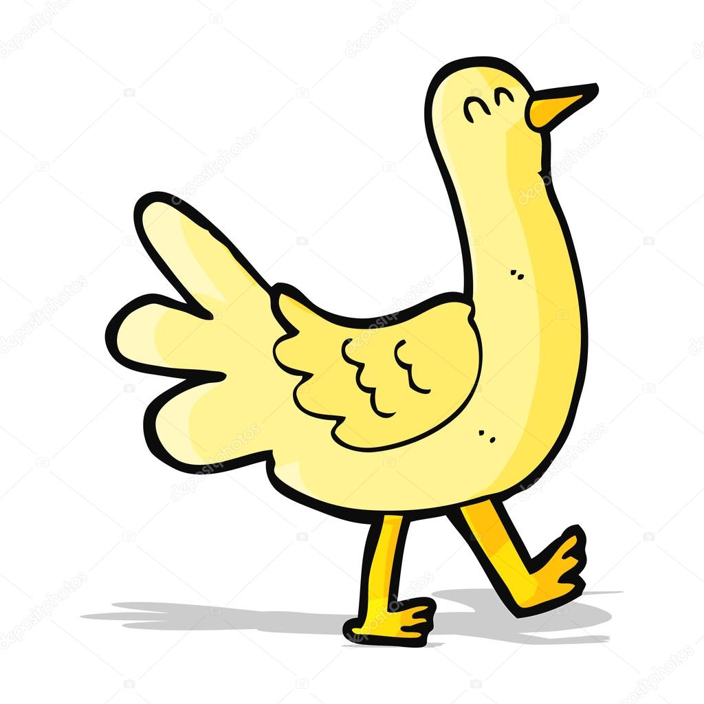 Cartoon walking bird Stock Illustration by ©lineartestpilot #49556423