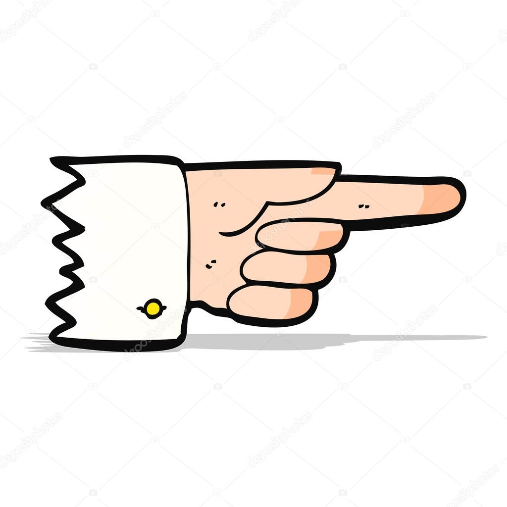Cartoon pointing hand symbol Stock Vector by ©lineartestpilot 49556803