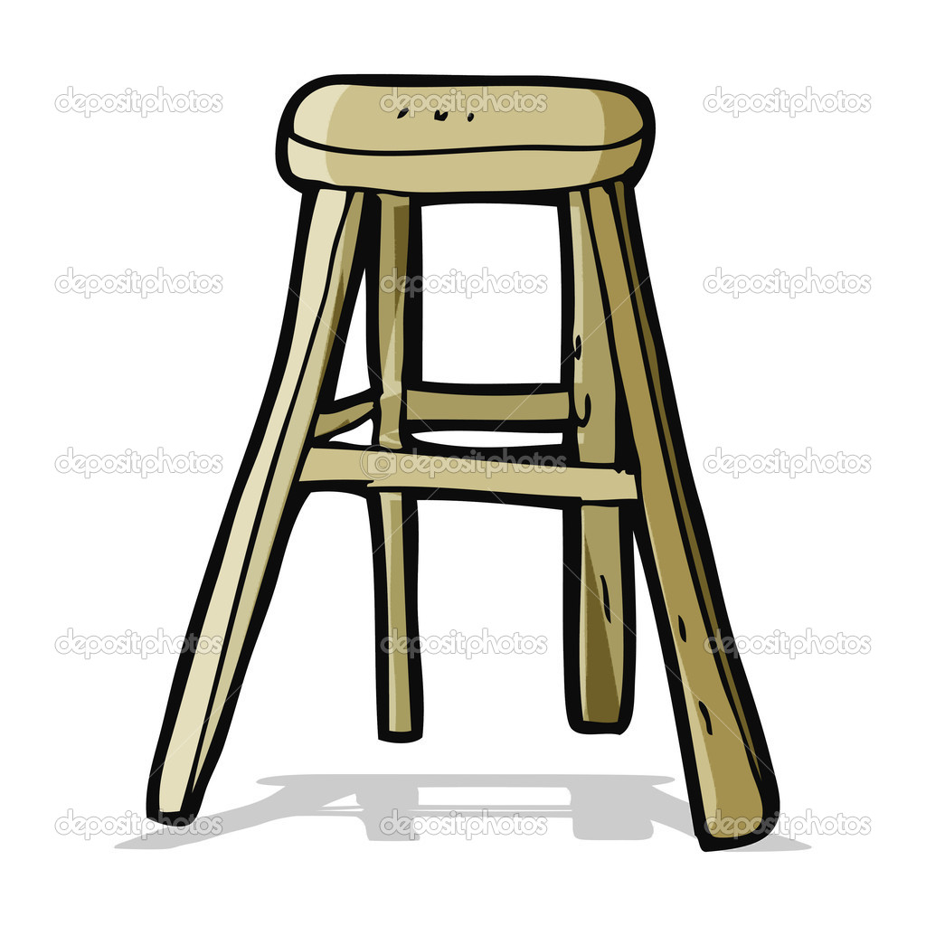 Cartoon wooden stool Stock Vector by ©lineartestpilot 49559465