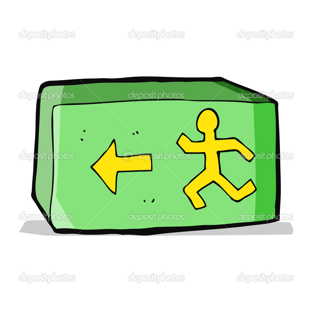 Señal de salida de dibujos animados Vector de stock #49561373 de ...