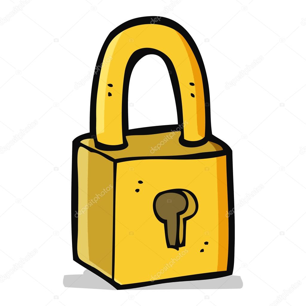 Cartoon padlock Stock Vector by ©lineartestpilot 49562863