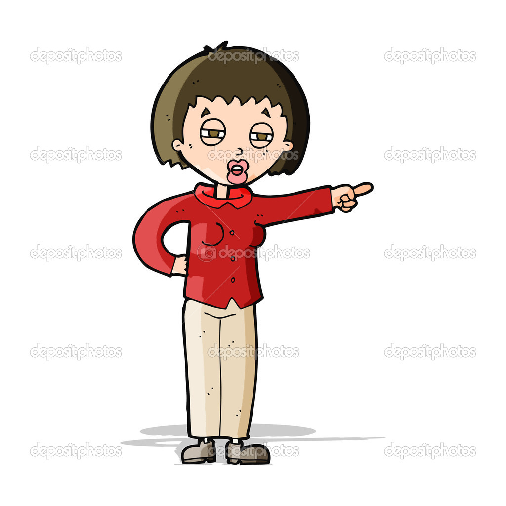 Cartoon woman telling off Stock Vector by ©lineartestpilot 49673517