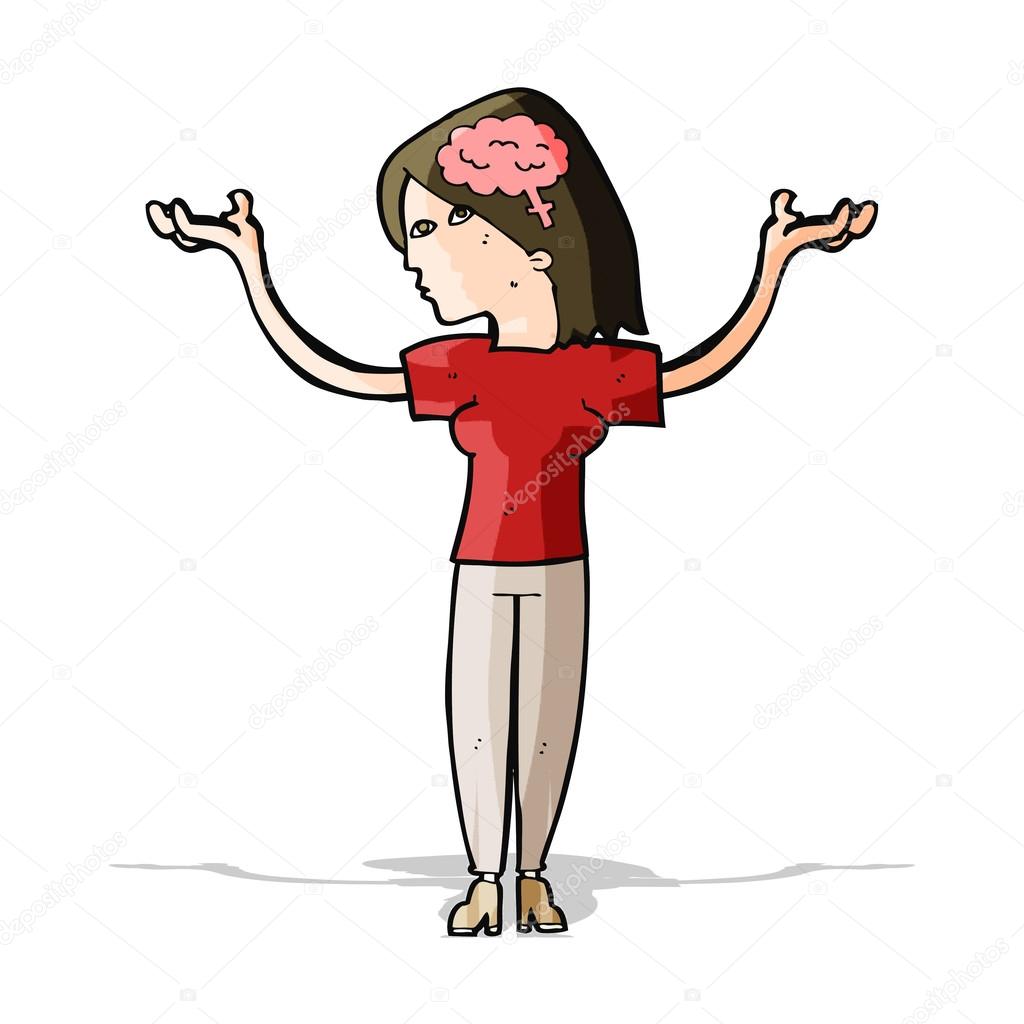 Cartoon intelligent woman Stock Vector Image by ©lineartestpilot #49674399