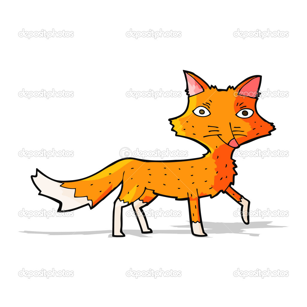 Dibujos animados pequeño zorro Vector de stock por ©lineartestpilot ...