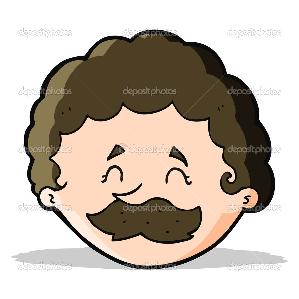 Cartoon man with mustache Stock Vector by ©lineartestpilot 49679853