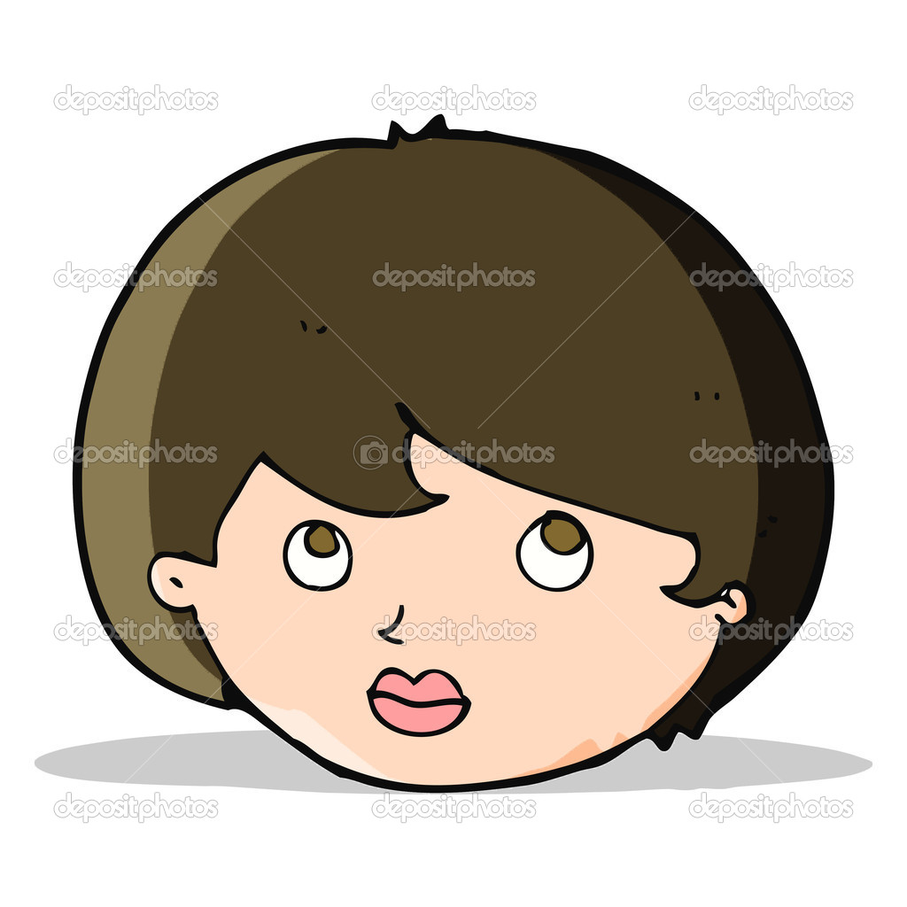 Desenho De Rosto Olhando Para Cima Desenho Animado Rosto Feminino