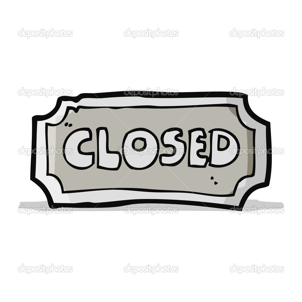 Caricatura cerrado signo Vector de stock #49972891 de ©lineartestpilot