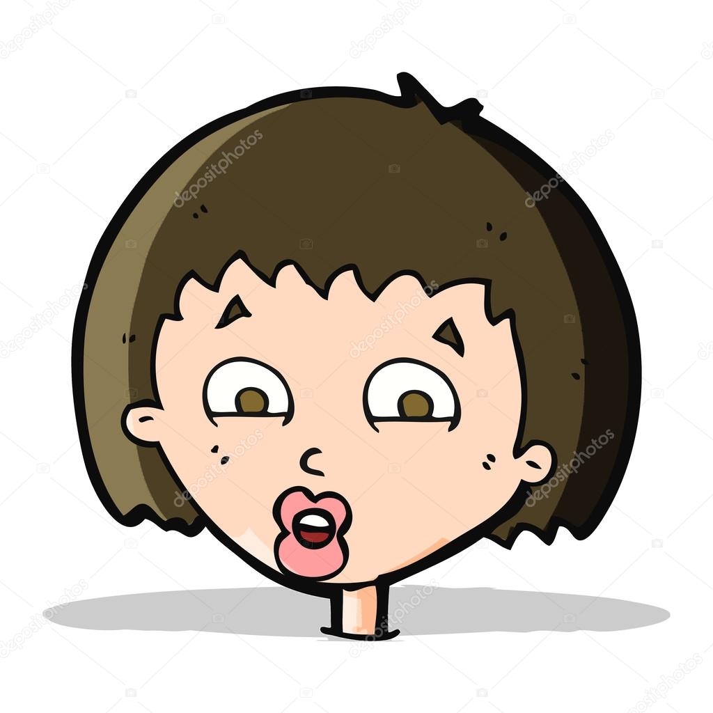 Cartoon shocked expression Stock Vector by ©lineartestpilot 49973417