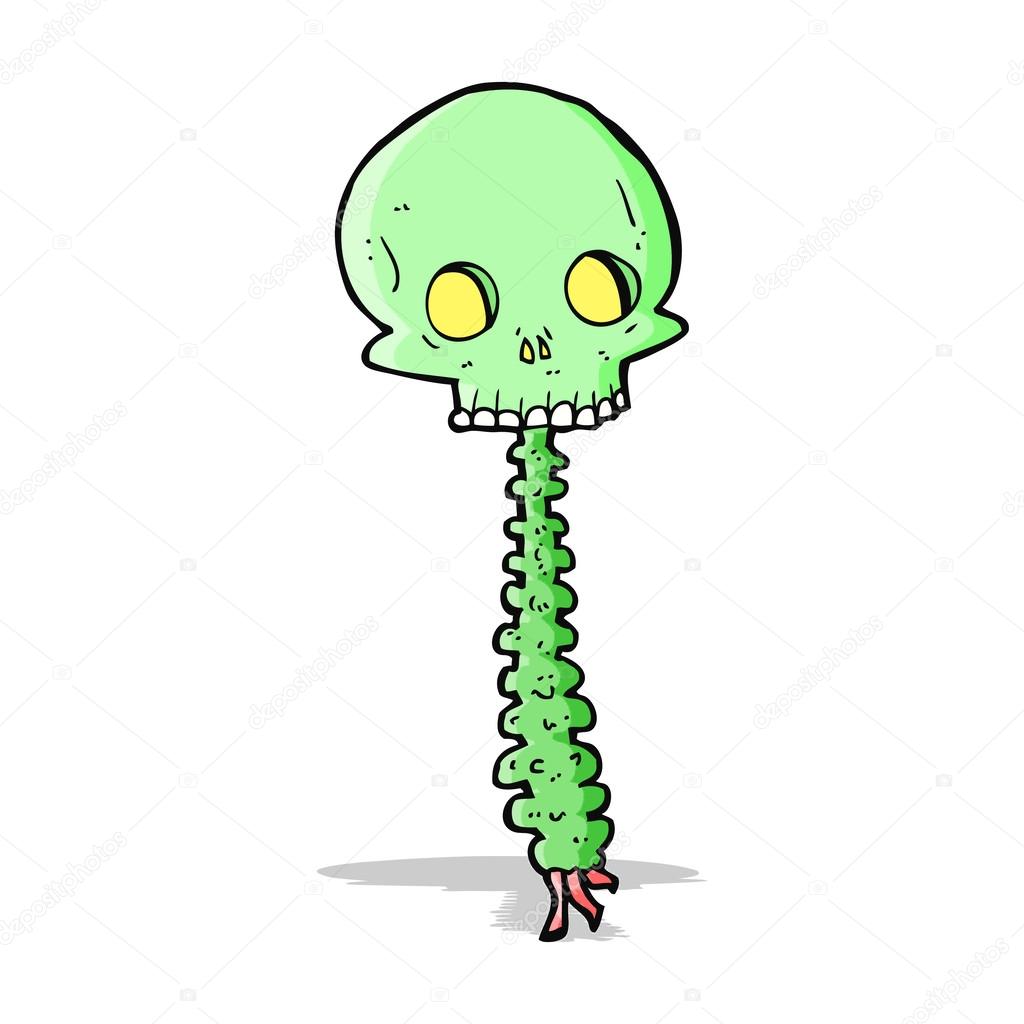 Spooky cartoon sull and spine Stock Vector by ©lineartestpilot 49980633