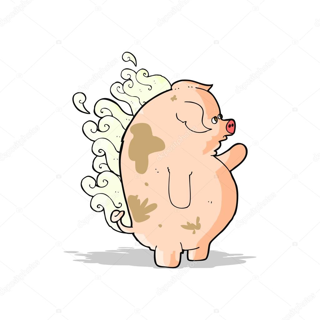 Pictures: smelly pig | Cartoon fat smelly pig — Stock Vector ...