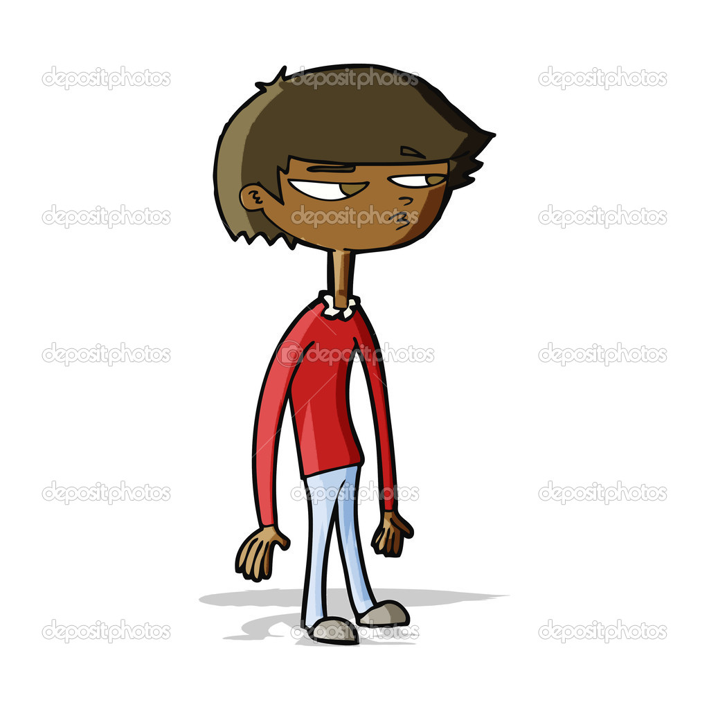 Cartoon suspicious boy Stock Vector by ©lineartestpilot 50030607