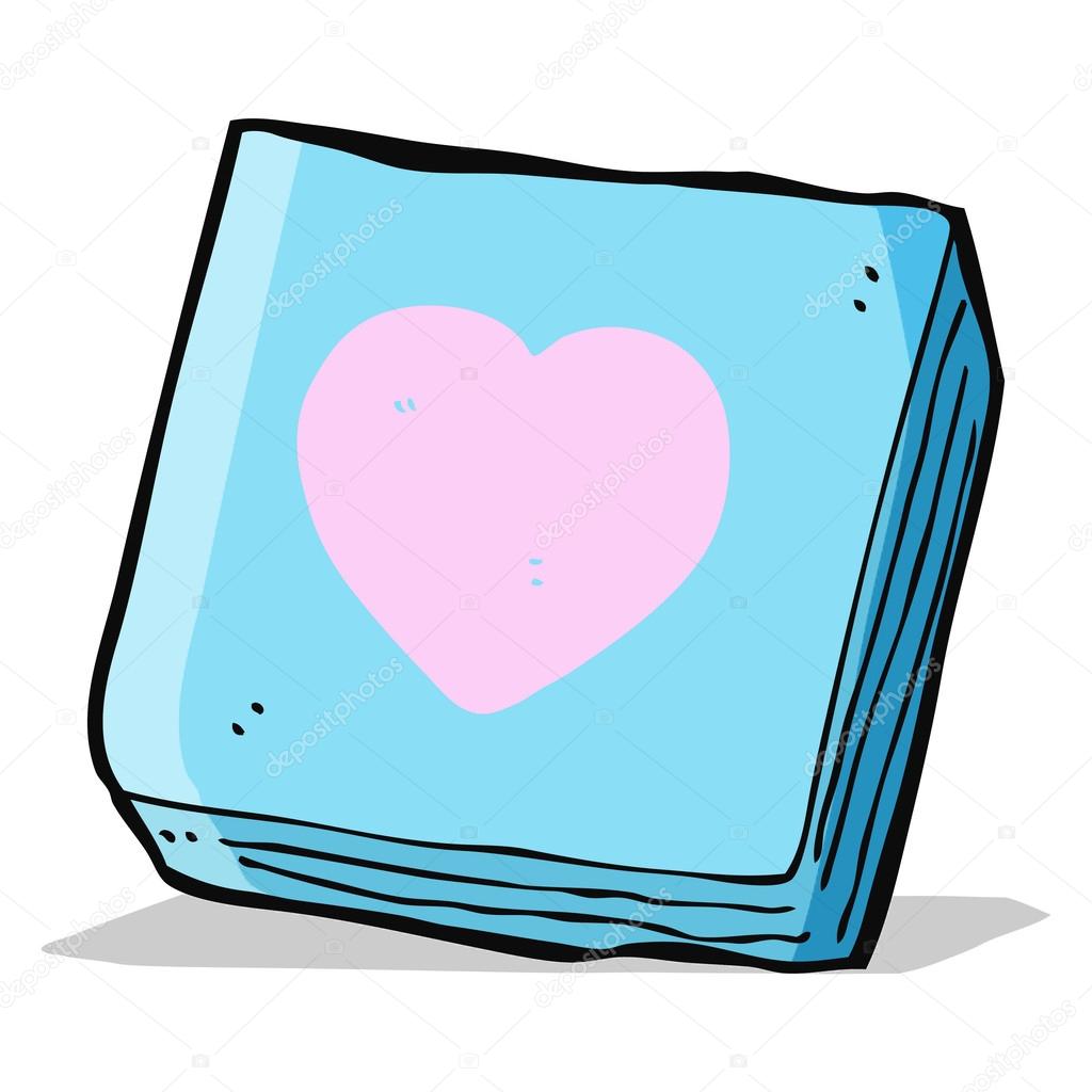 Cartoon love heart notes pad Stock Vector by ©lineartestpilot 50040291
