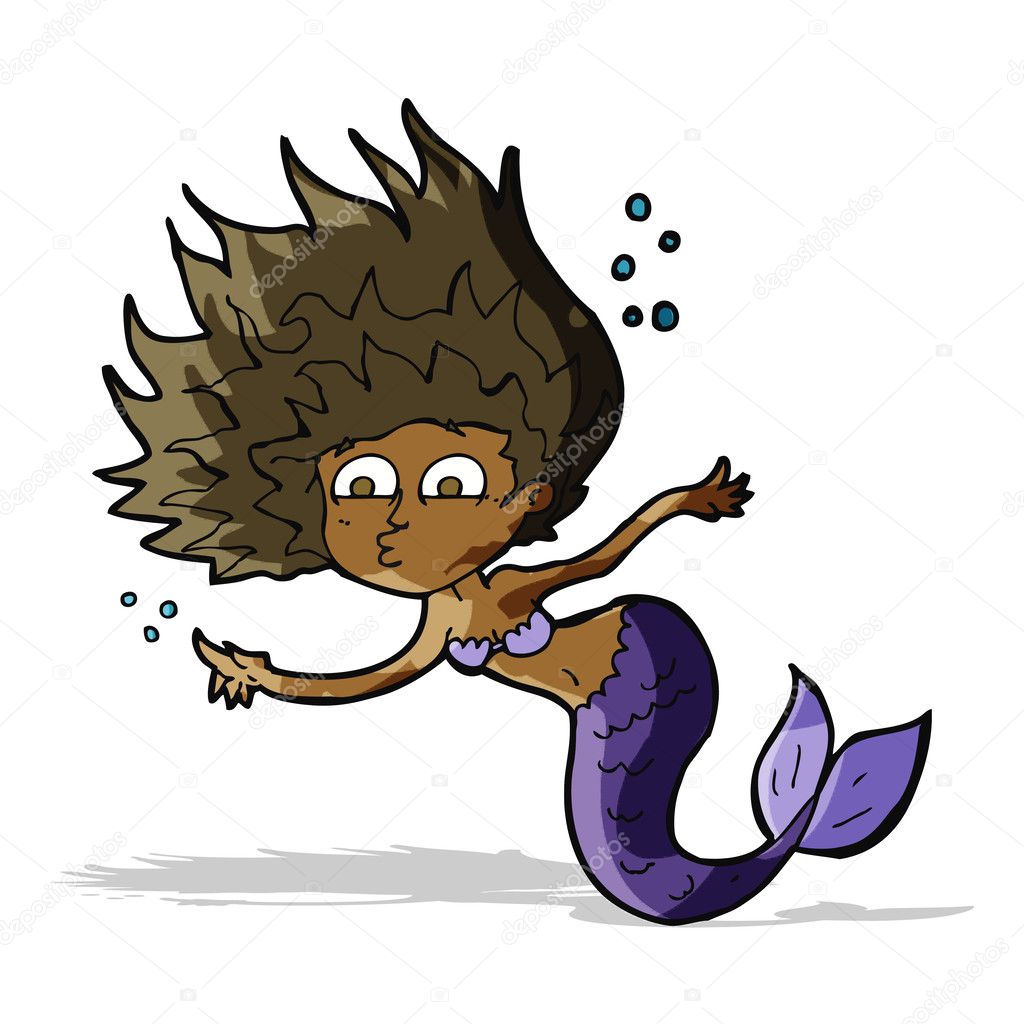 Image vectorielle Cartoon sirène par ©lineartestpilot - 50041633