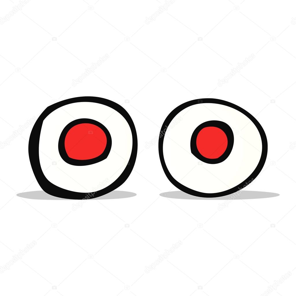 Dibujos animados ojos rojos Vector de stock por ©lineartestpilot 50041653