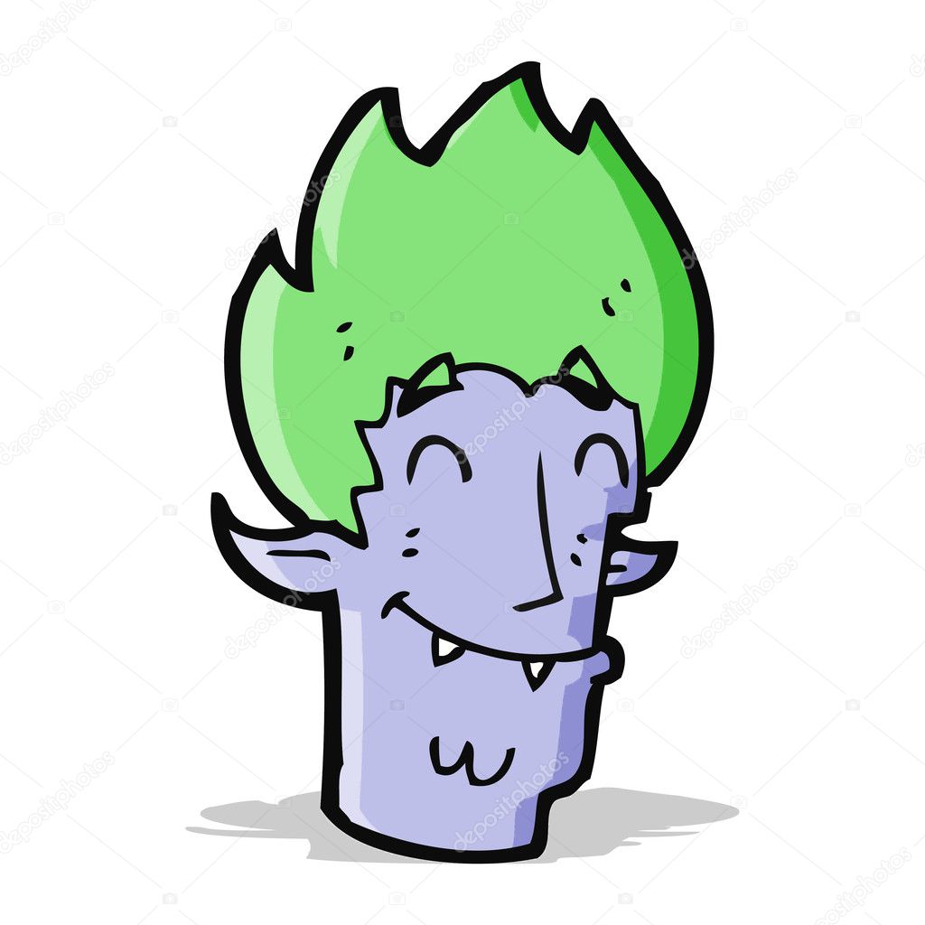 Cartoon happy vampire head Stock Vector Image by ©lineartestpilot #50112103