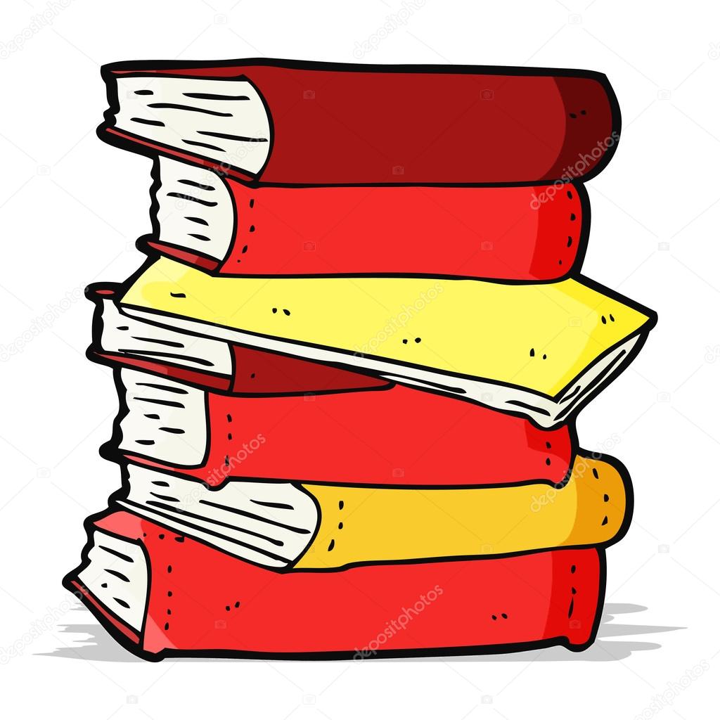 Cartoon pile of books Stock Vector by ©lineartestpilot 50130469