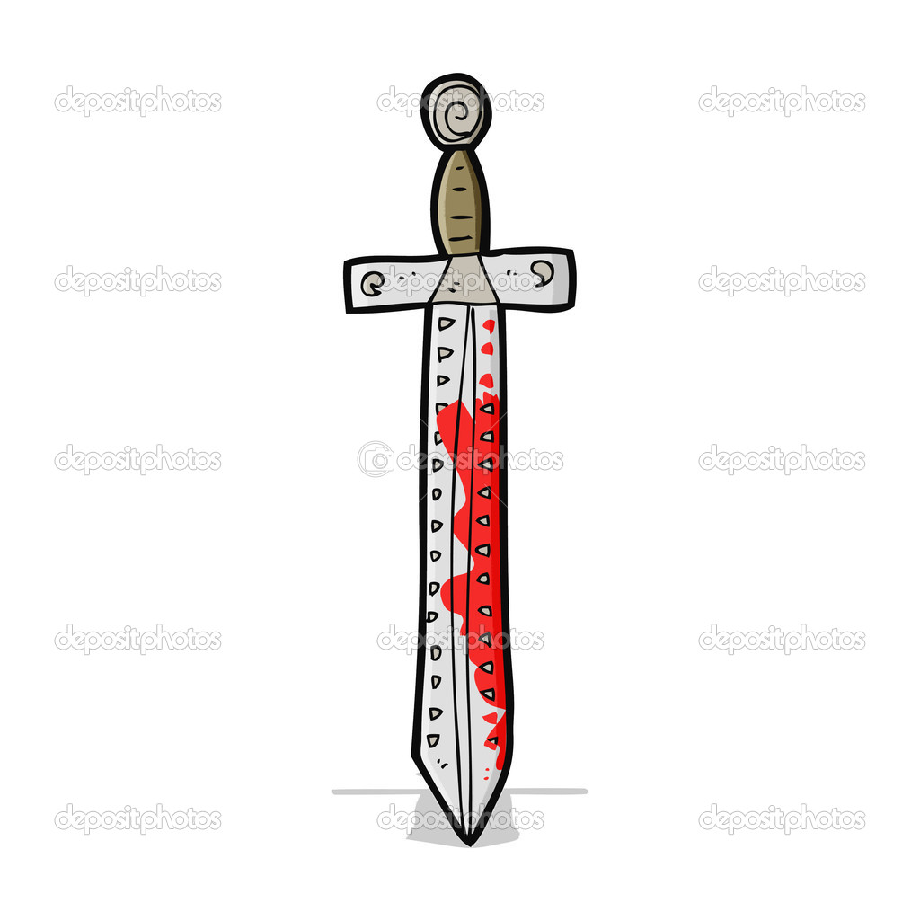 Cartoon blood splattered sword Stock Vector Image by ©lineartestpilot ...
