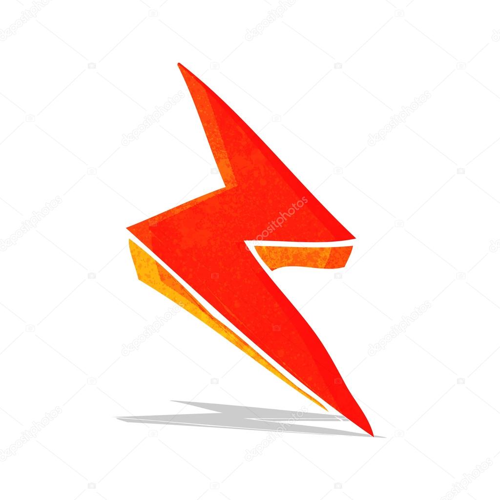Símbolo del rayo de dibujos animados Vector de stock por ...