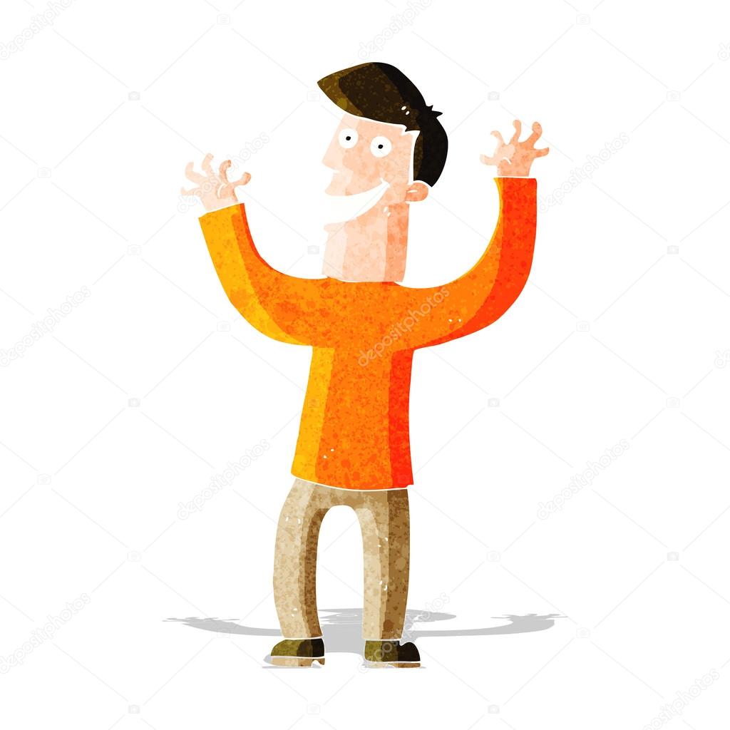 Cartoon excited man Stock Vector by ©lineartestpilot 50486527