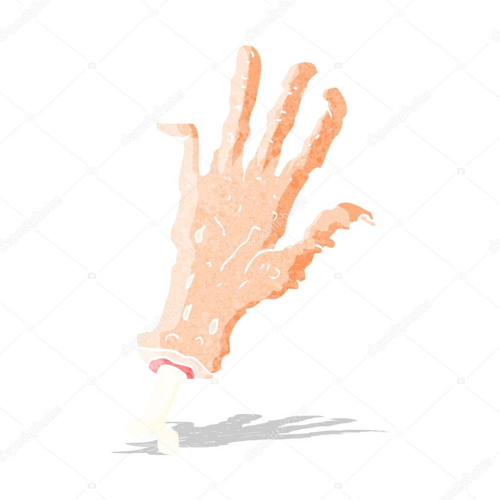 Cartoon gross severed hand Stock Vector by ©lineartestpilot 50487381