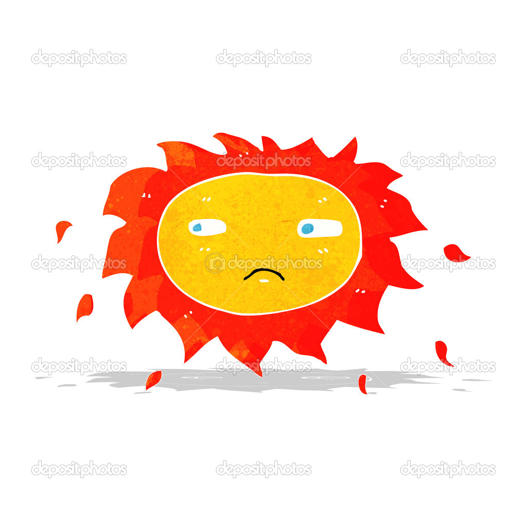 Cartoon sad sun Stock Illustration by ©lineartestpilot #50487673