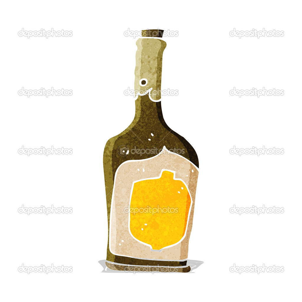 Cartoon bottle of rum Stock Illustration by ©lineartestpilot #50489927