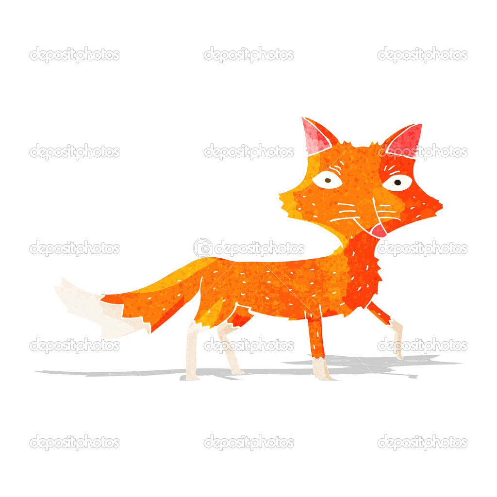 Dibujos animados pequeño zorro Vector de stock #50492319 de ...