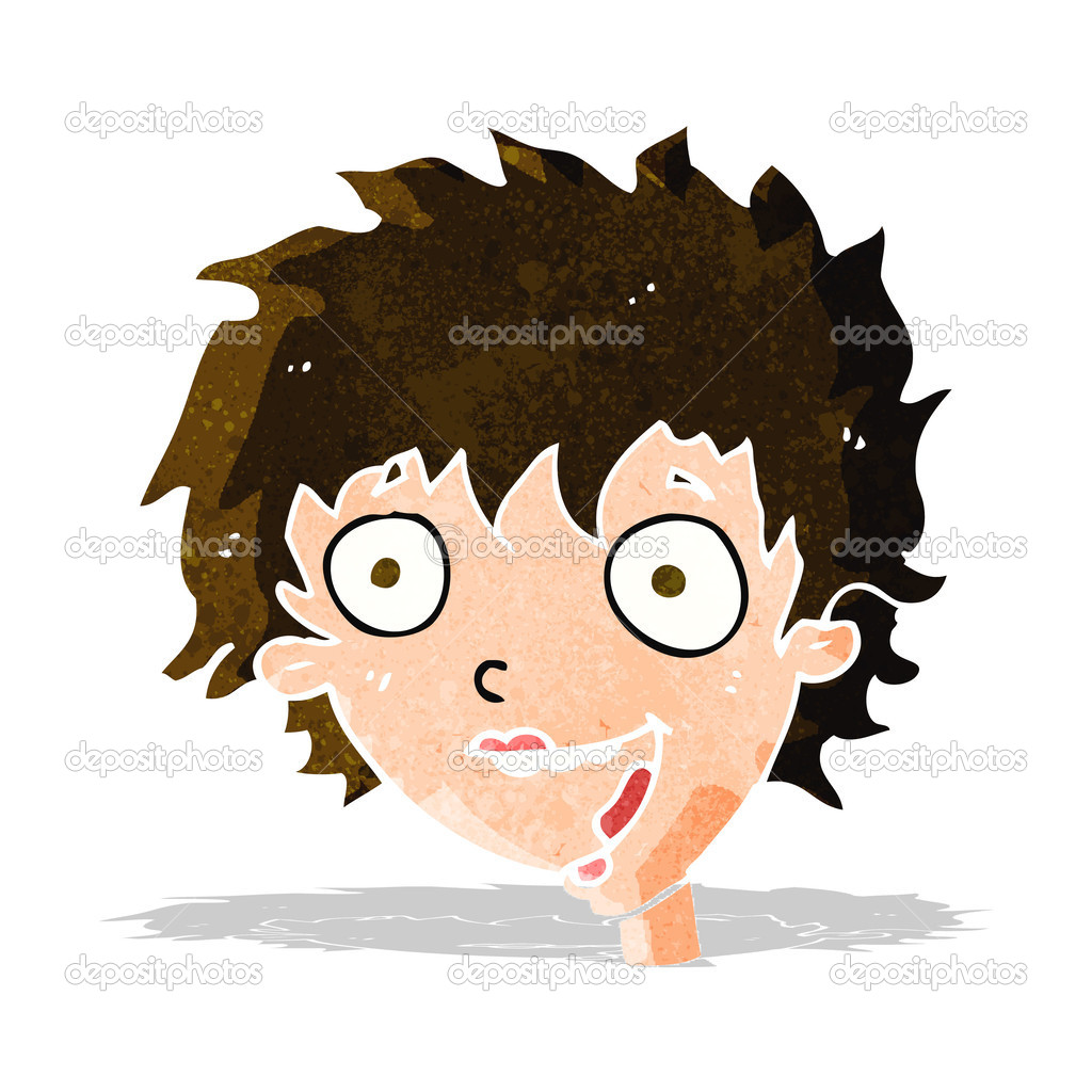 Dibujos animados loca mujer emocionada Vector de stock #50493807 de ...