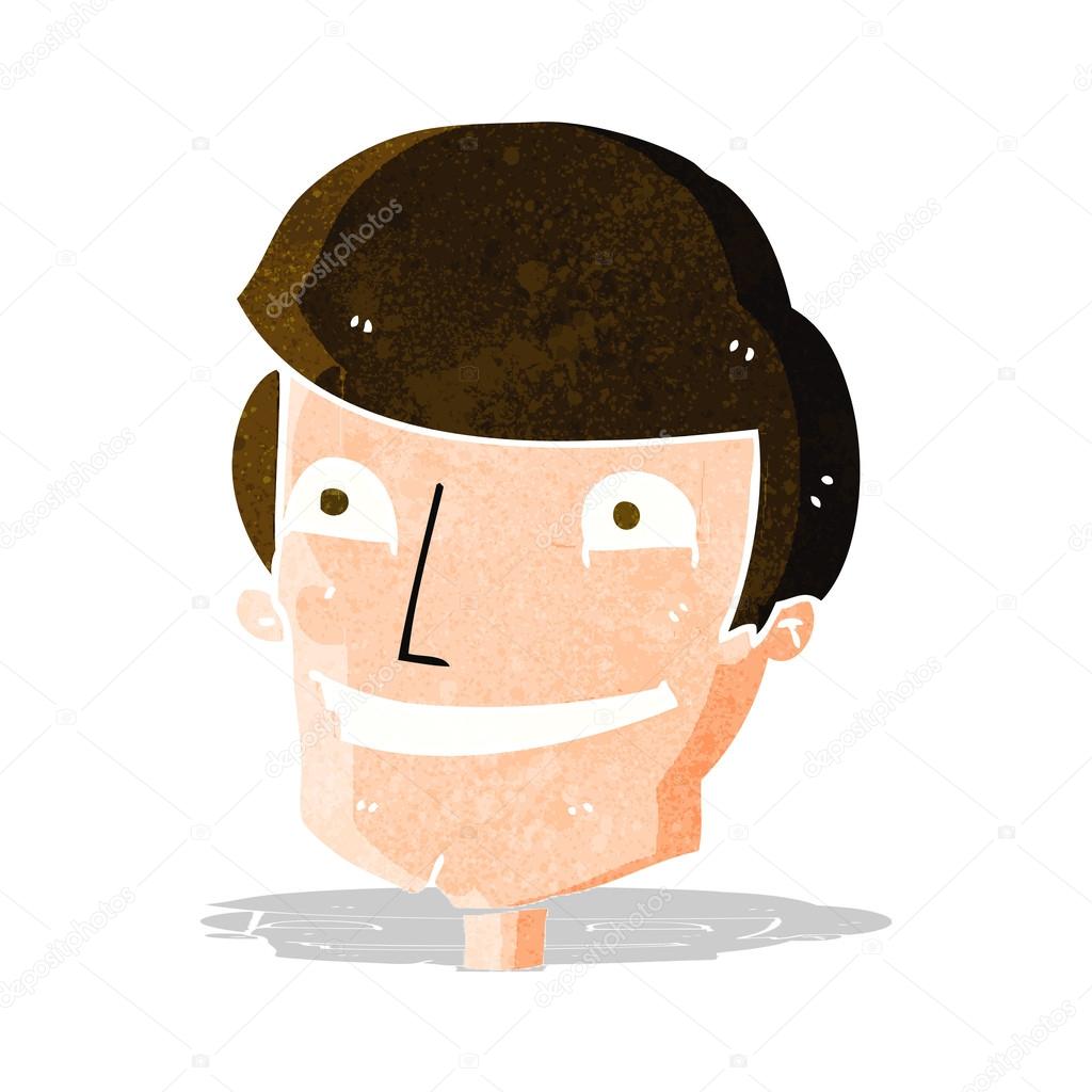 Cartoon grinning man Stock Illustration by ©lineartestpilot #50496395