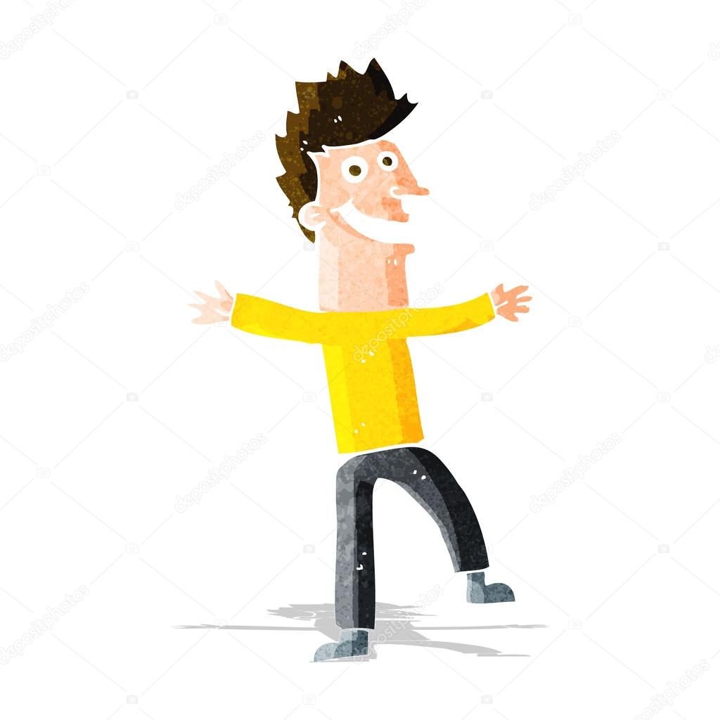 Cartoon happy man Stock Vector by ©lineartestpilot 50856319
