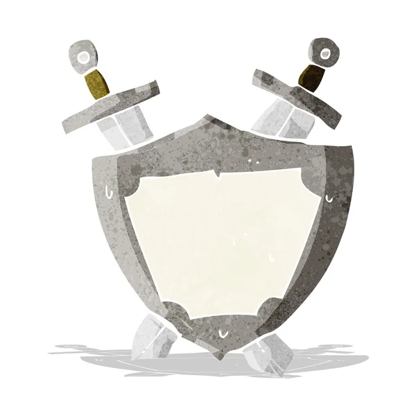 Comic cartoon shield and swords Stock Vector by ©lineartestpilot 74317471