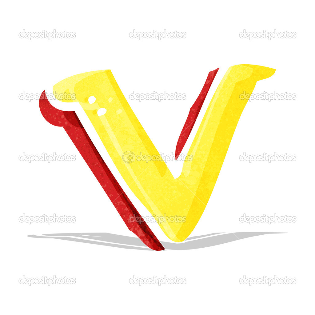 Carta de dibujos animados v Vector de stock #50862549 de ©lineartestpilot