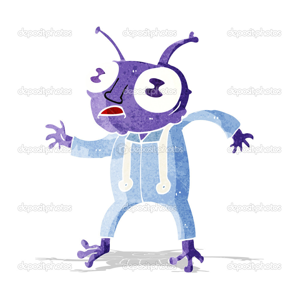 Cartoon alien spaceman Stock Illustration by ©lineartestpilot #50863495