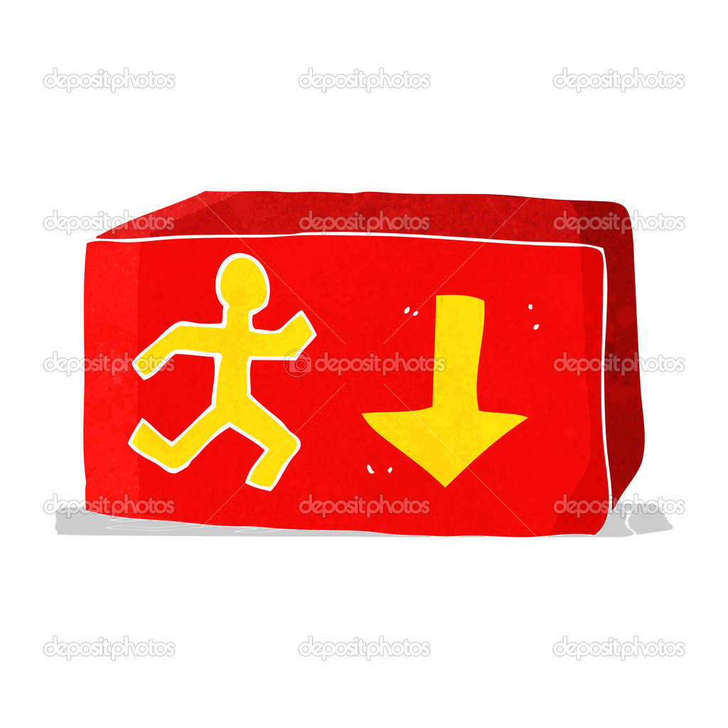 Cartoon exit sign Stock Vector Image by ©lineartestpilot #50868743