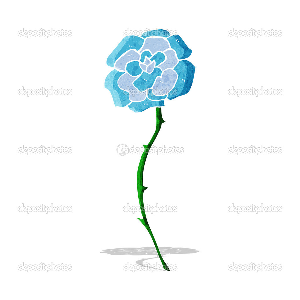 Blue flower cartoon Stock Vector by ©lineartestpilot 50871865