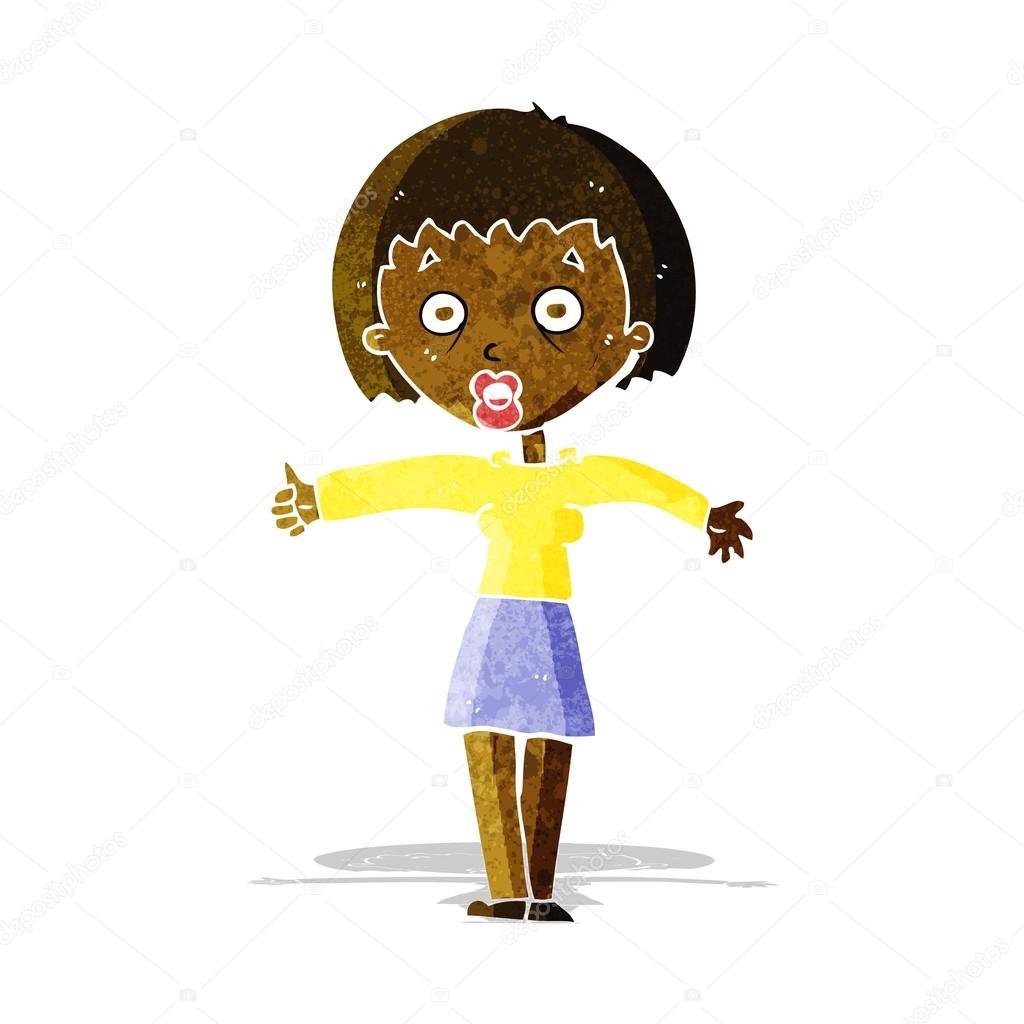 Cartoon amazed woman Stock Vector by ©lineartestpilot 51086415