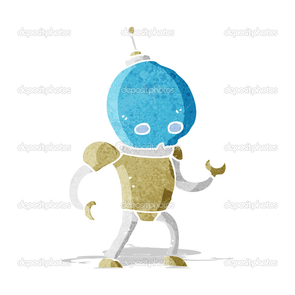 Cartoon alien robot Stock Vector by ©lineartestpilot 51088957