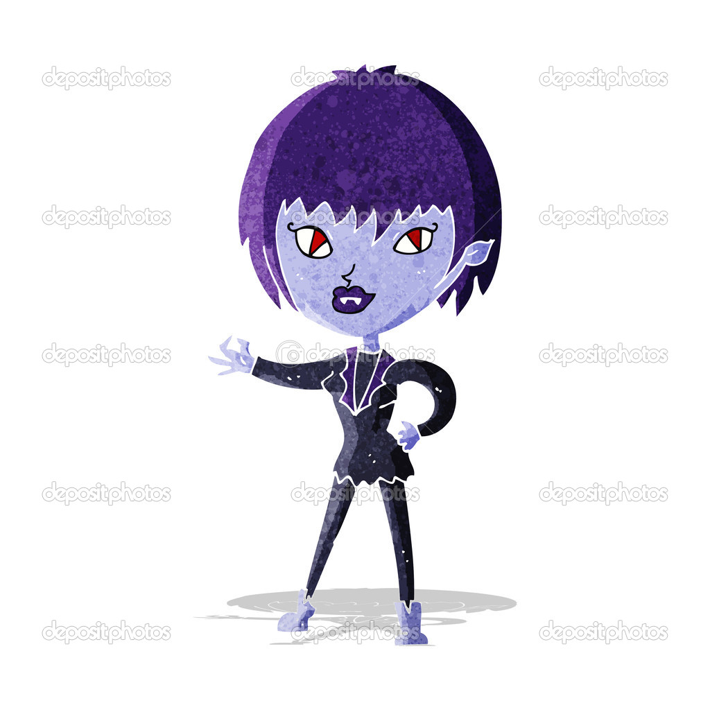 Cartoon vampire girl Stock Vector by ©lineartestpilot 51088999