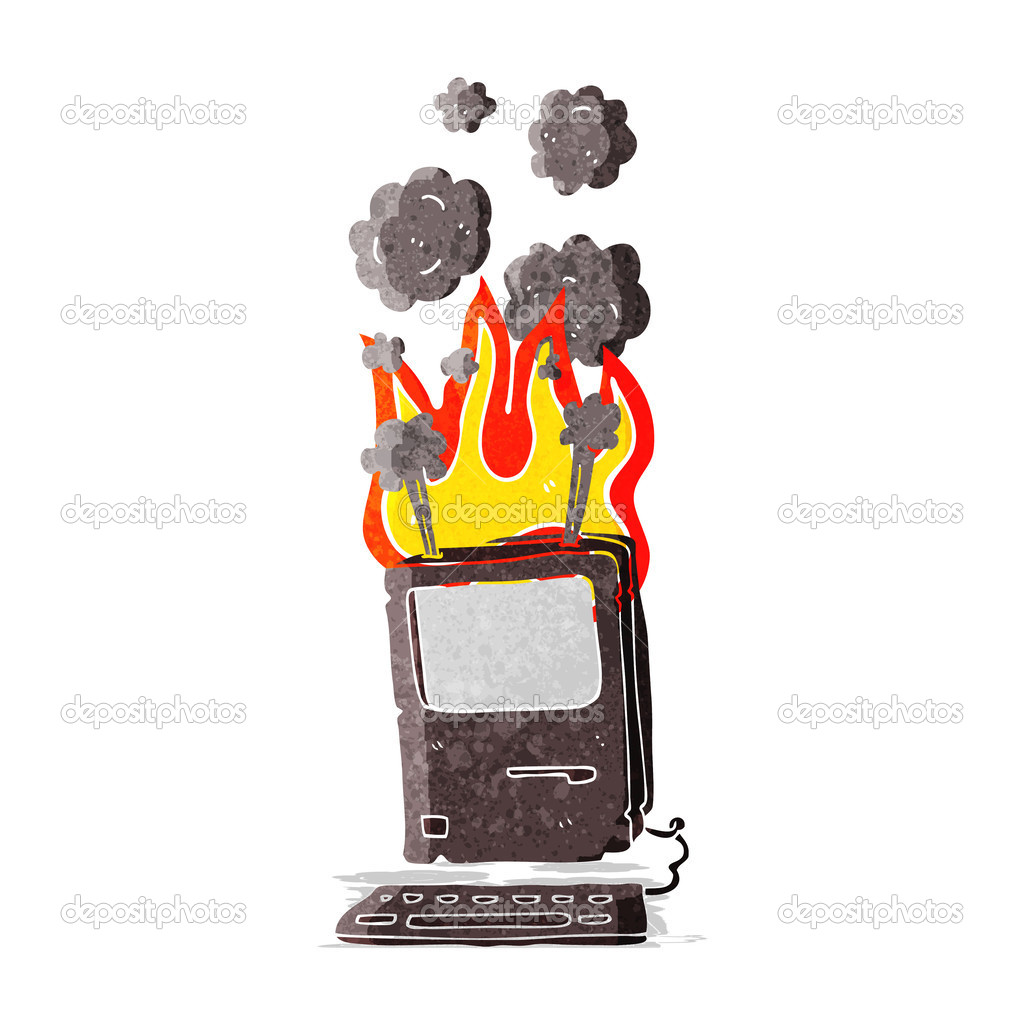 Cartoon old computer Stock Illustration by ©lineartestpilot #51090001