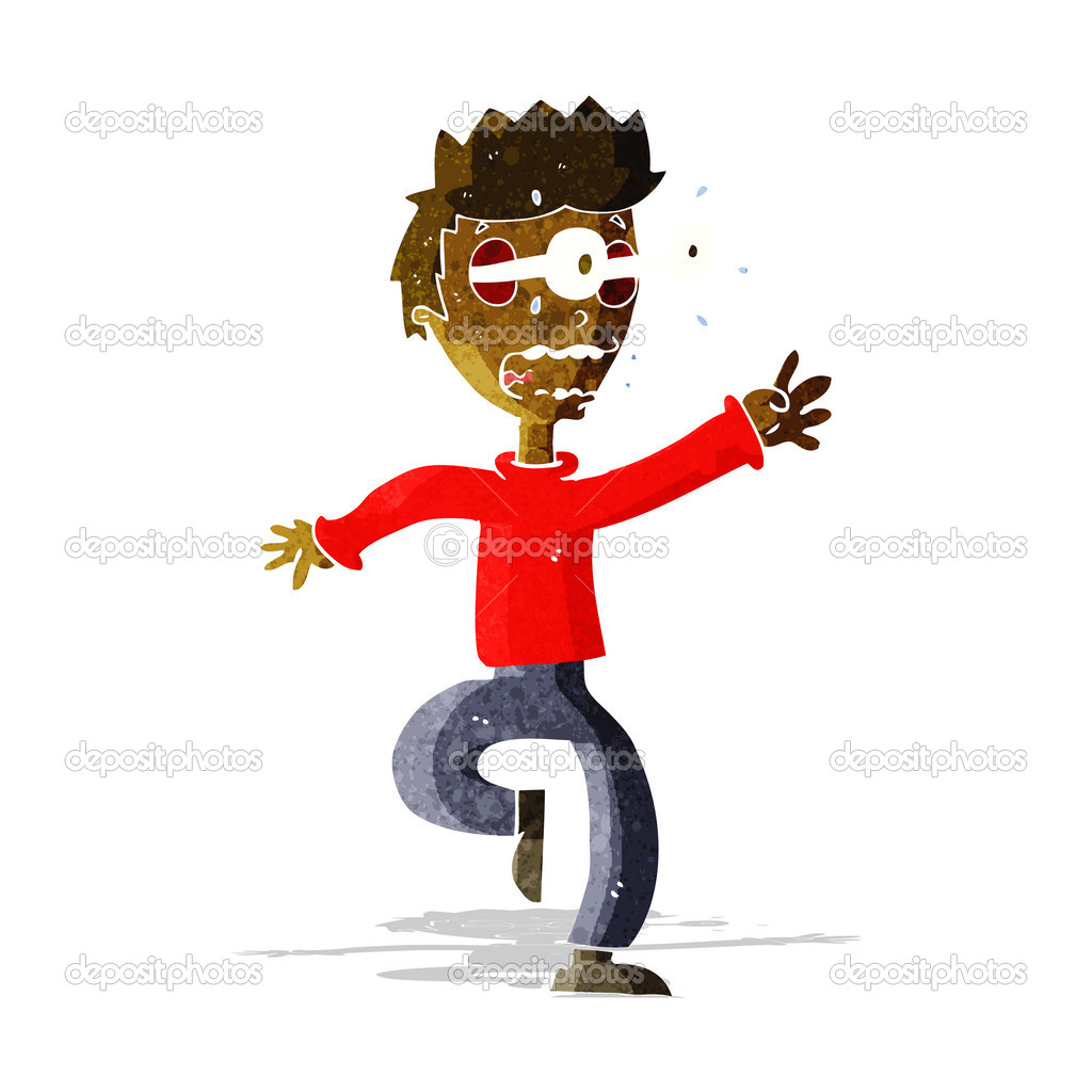 Cartoon terrified man with eyes popping out Stock Vector by ...