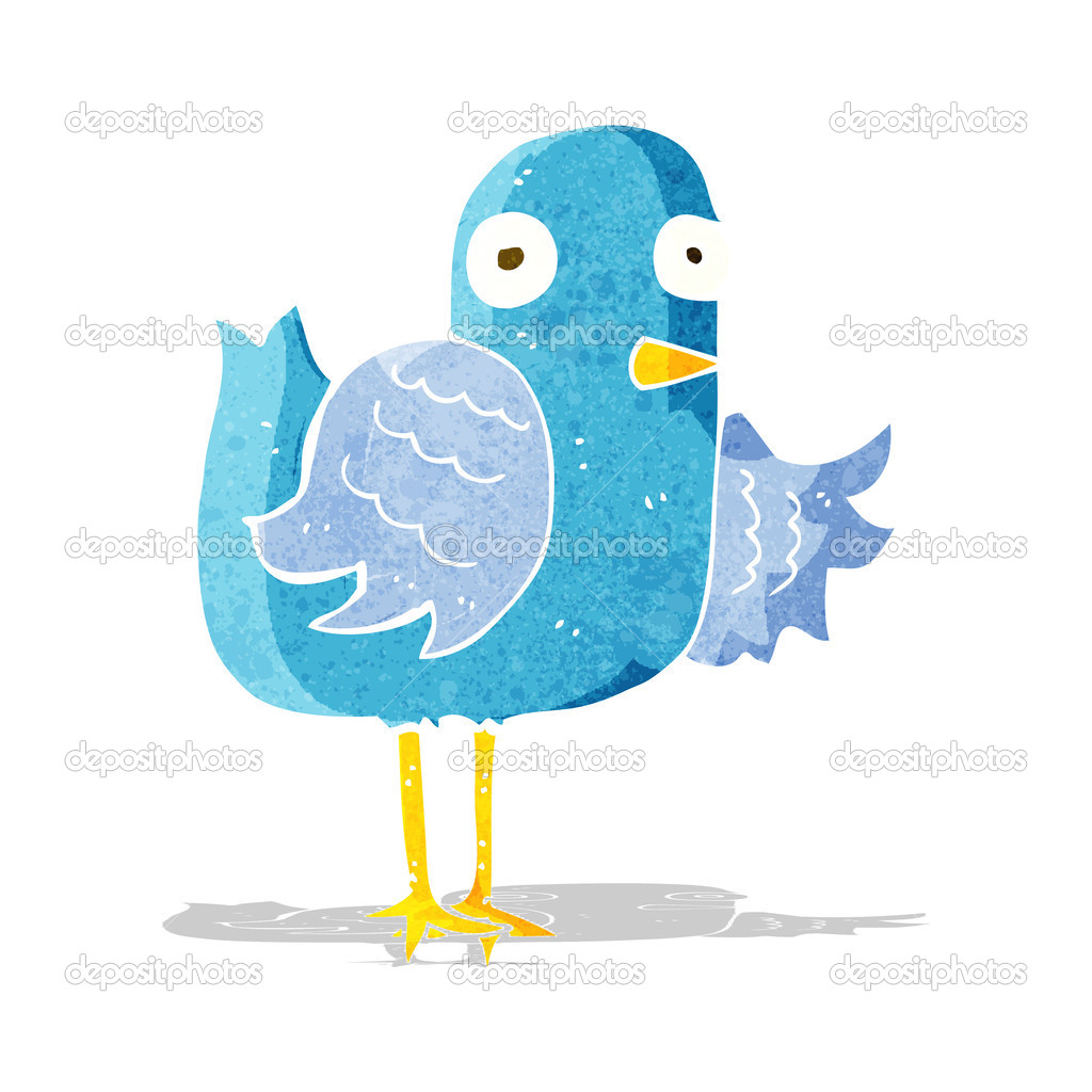 Cartoon bird waving wing Stock Illustration by ©lineartestpilot #51094637