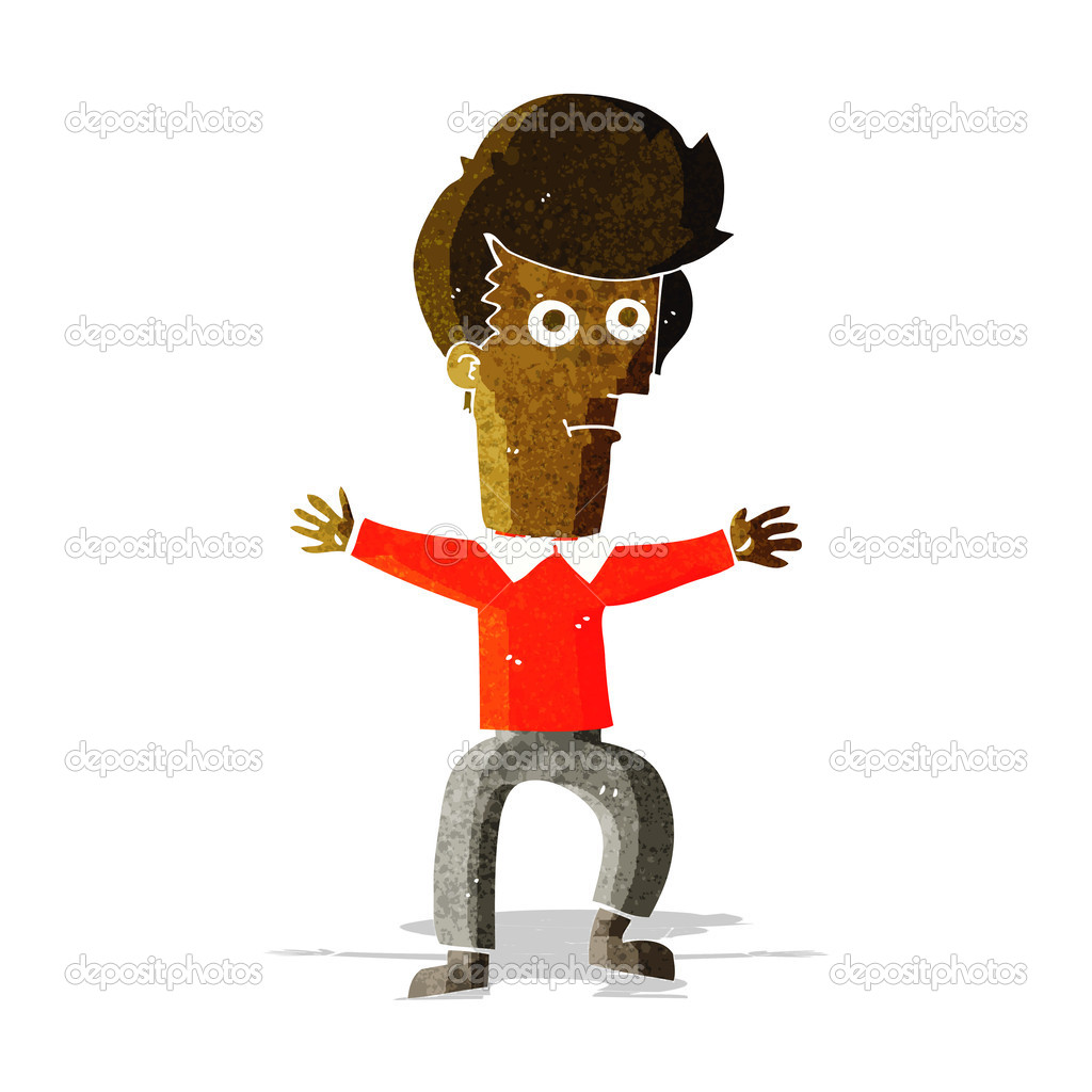 Cartoon startled man Stock Vector by ©lineartestpilot 51094831