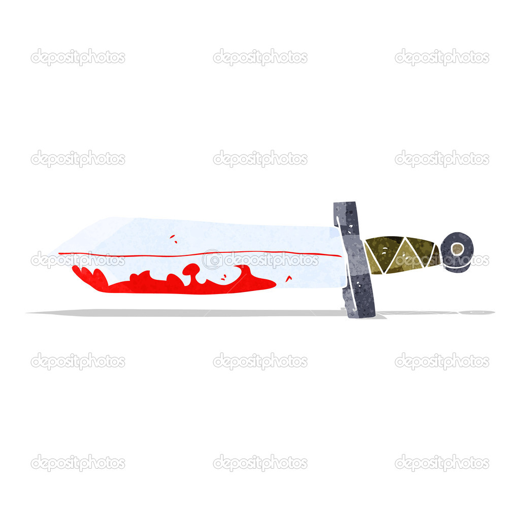 Cartoon bloody sword Stock Vector Image by ©lineartestpilot #51458649