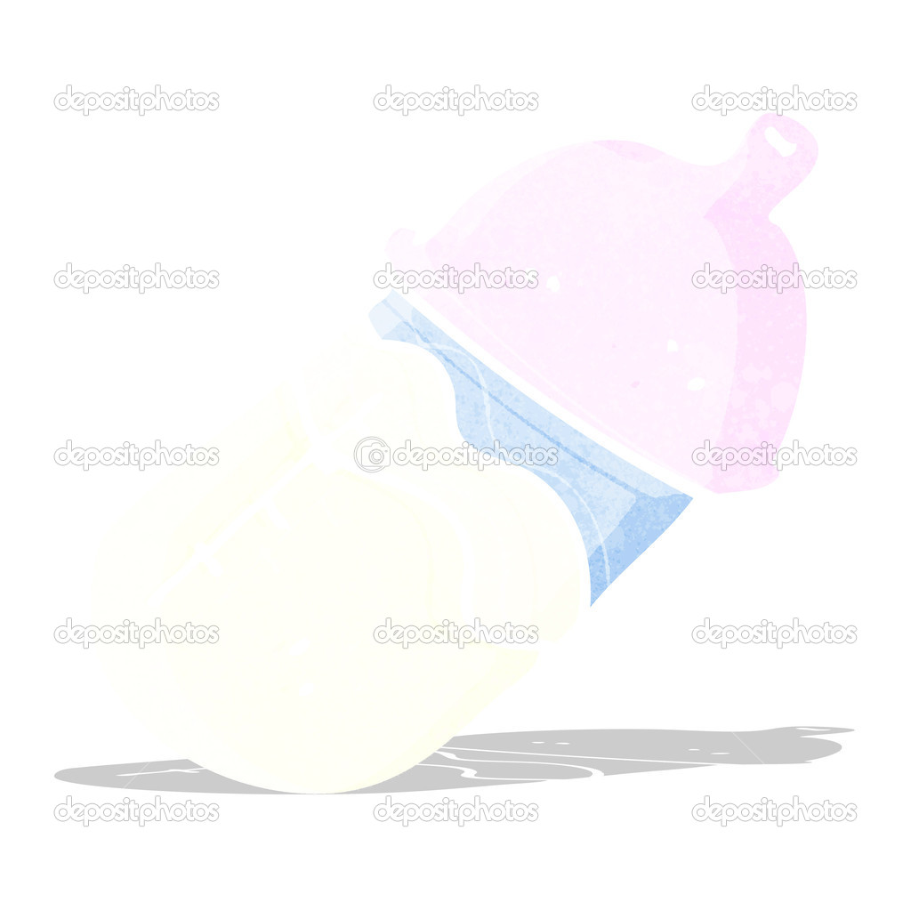 Biberón de dibujos animados bebé leche Vector de stock por ...