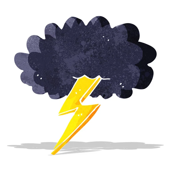 Cartoon cloud and lightning bolt symbol Stock Vector Image by ...