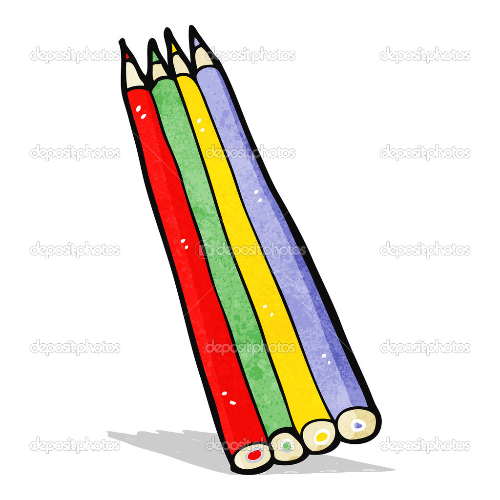 Lápices de dibujos animados de colores Vector de stock #51606717 de ...