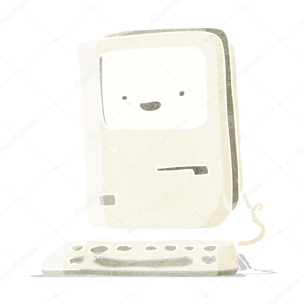 Cartoon old computer Stock Vector by ©lineartestpilot 51710275